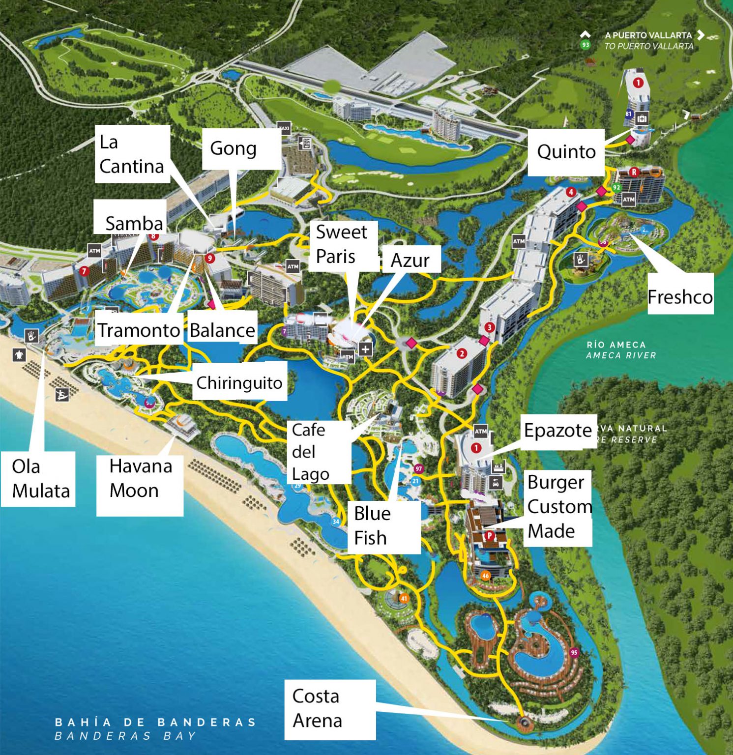 Nuevo Vallarta Mayan Resort Map